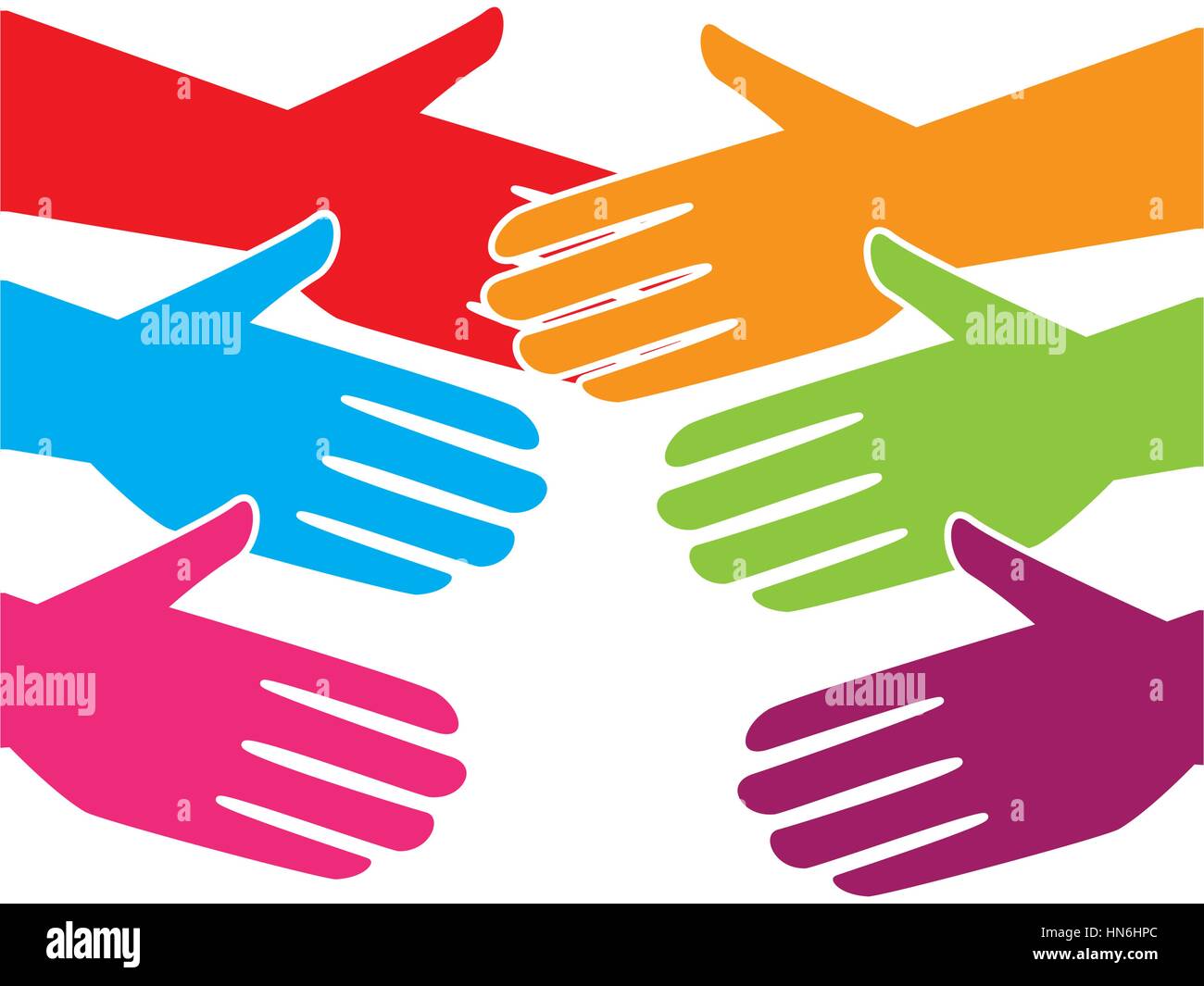 hand human silhouette colors community icon vector illustration design ...