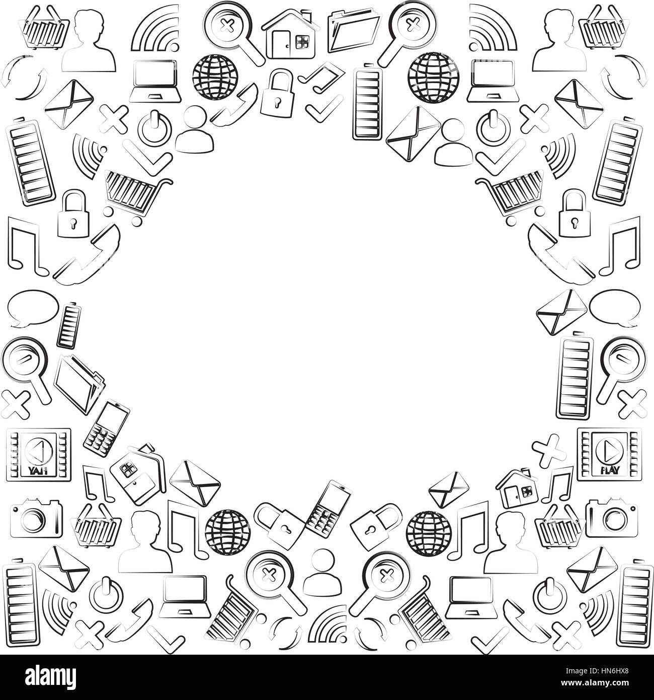 social media pattern icons vector illustration design Stock Vector ...