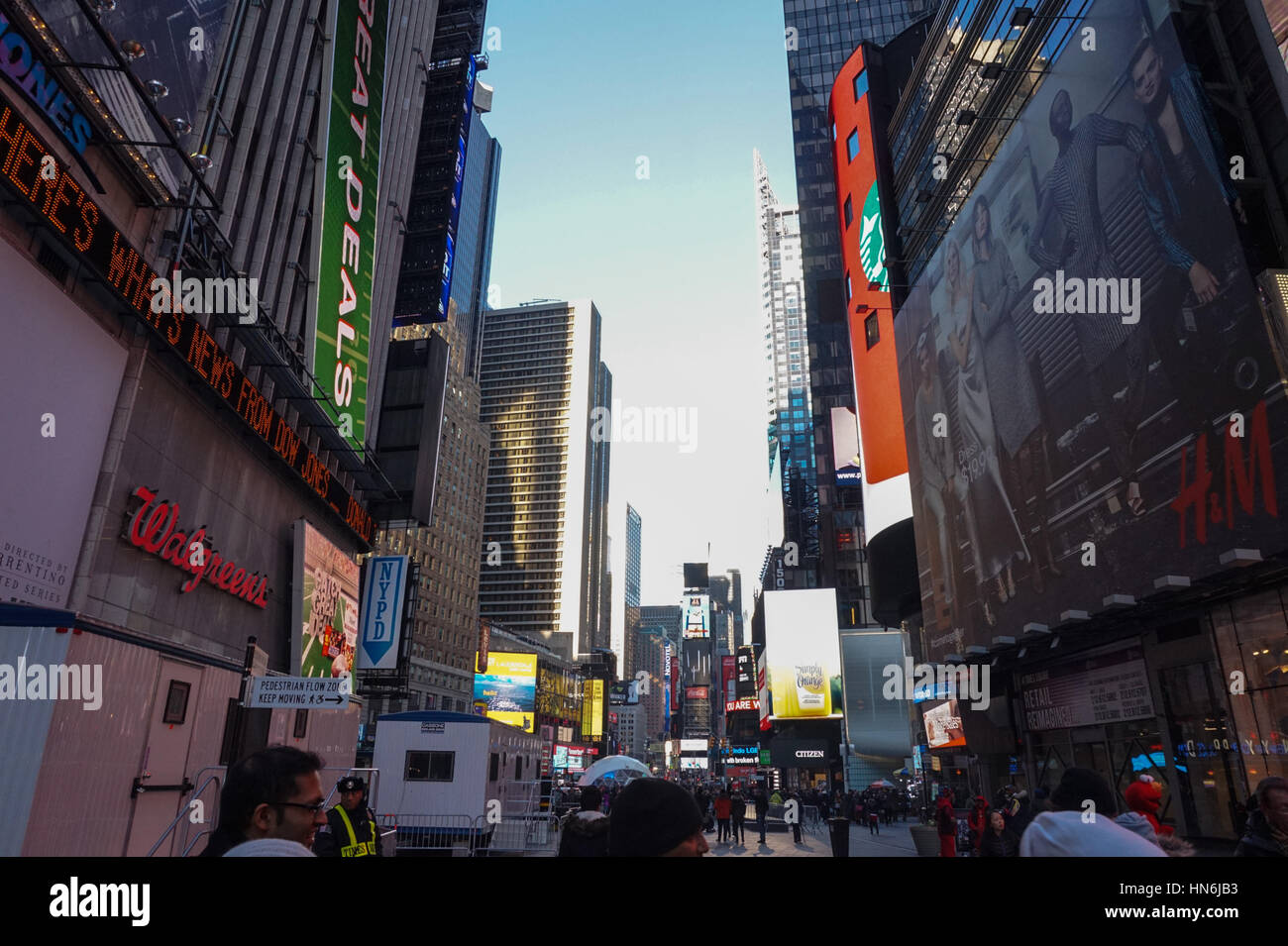 Times Square in the daytime, New York City Stock Photo - Alamy