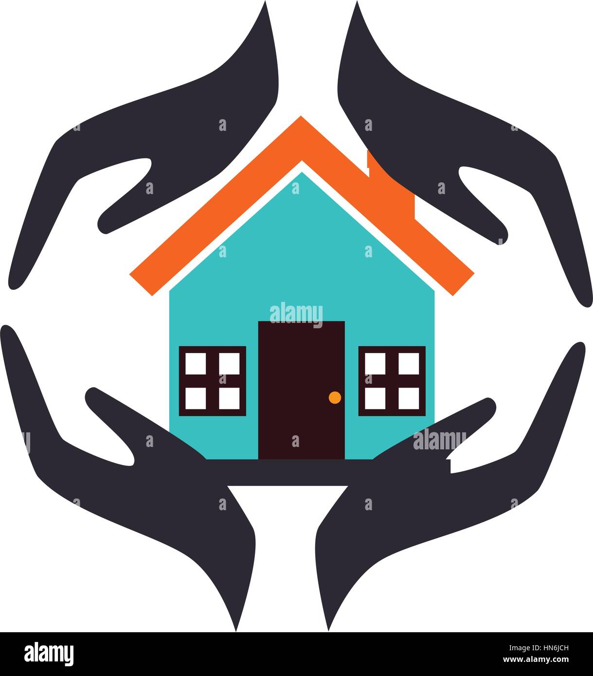 House insurance icon emblem Cut Out Stock Images & Pictures - Alamy