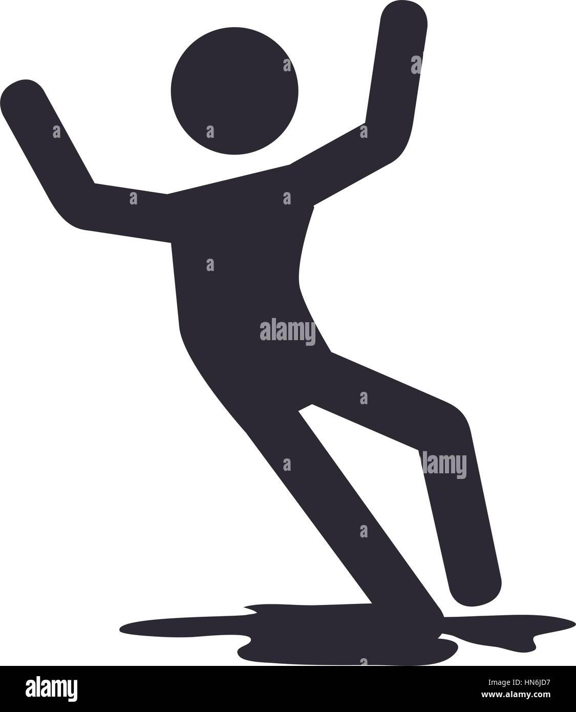 human silhouette accident icon vector illustration design Stock Vector ...