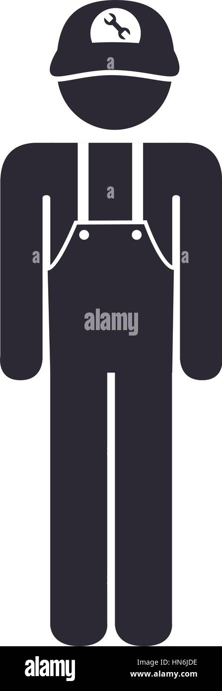 station service worker icon vector illustration design Stock Vector ...