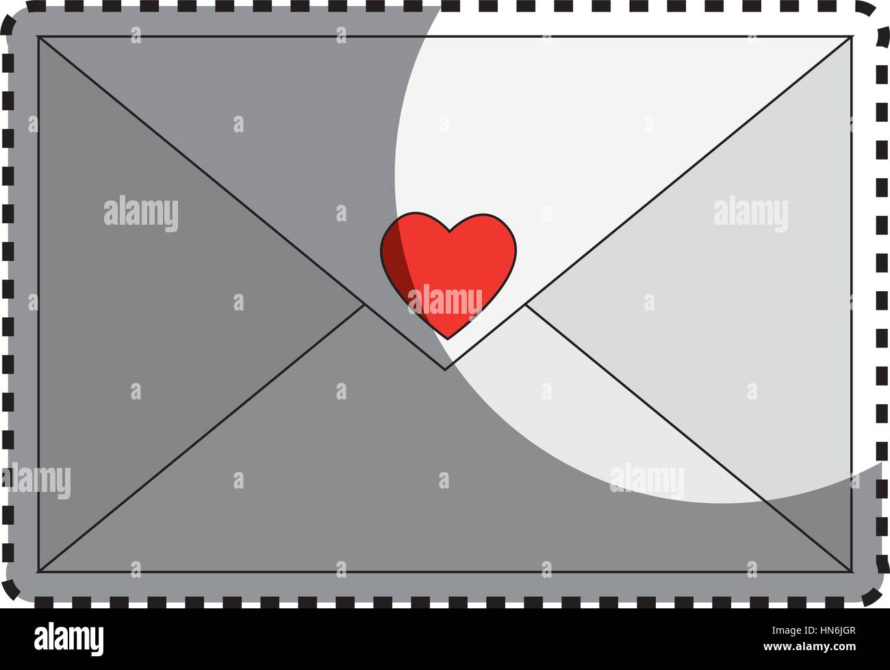 envelope with heart love card decoration vector illustration design ...