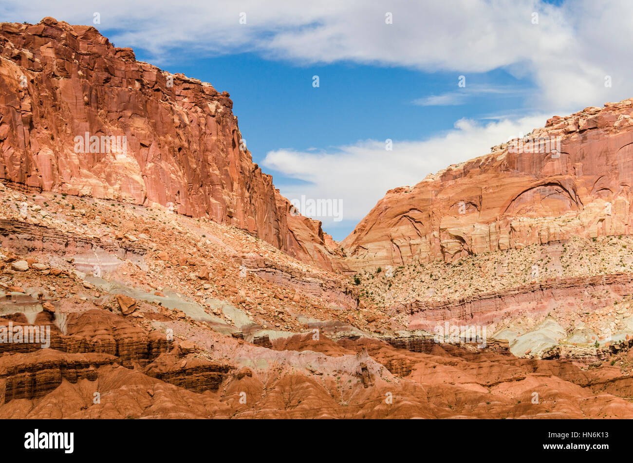 Red rock canyons in Capitol Reef National Park in Utah, USA Stock Photo ...