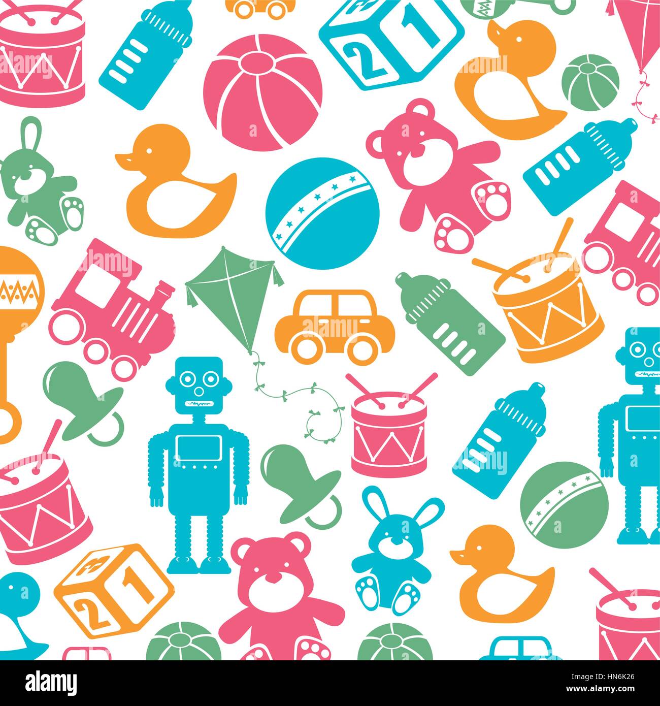 baby toys pattern background vector illustration design Stock Vector ...