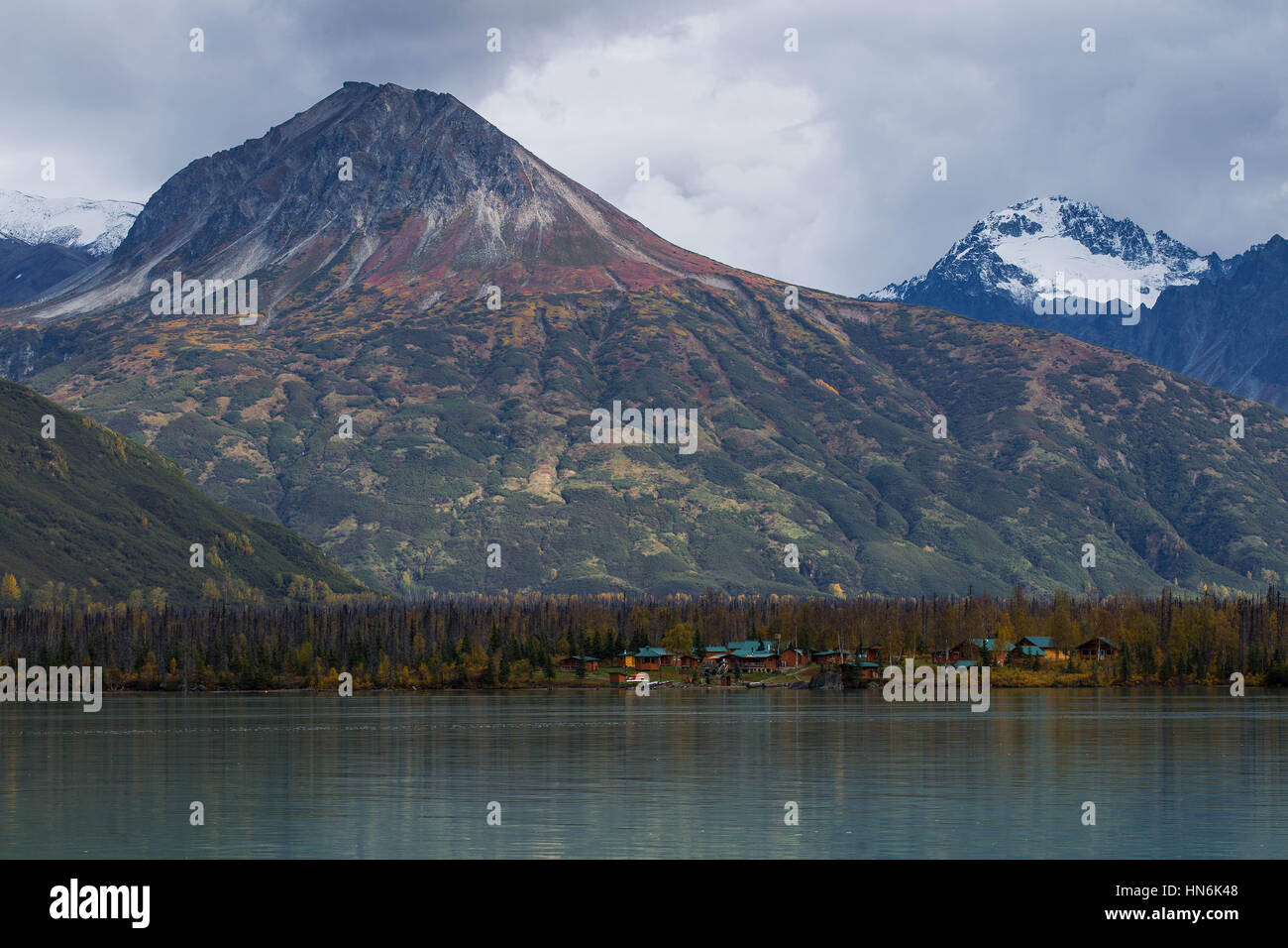 Mountain Lodge near Mount Redoubt, Lake Clark National Park, Alaska ...