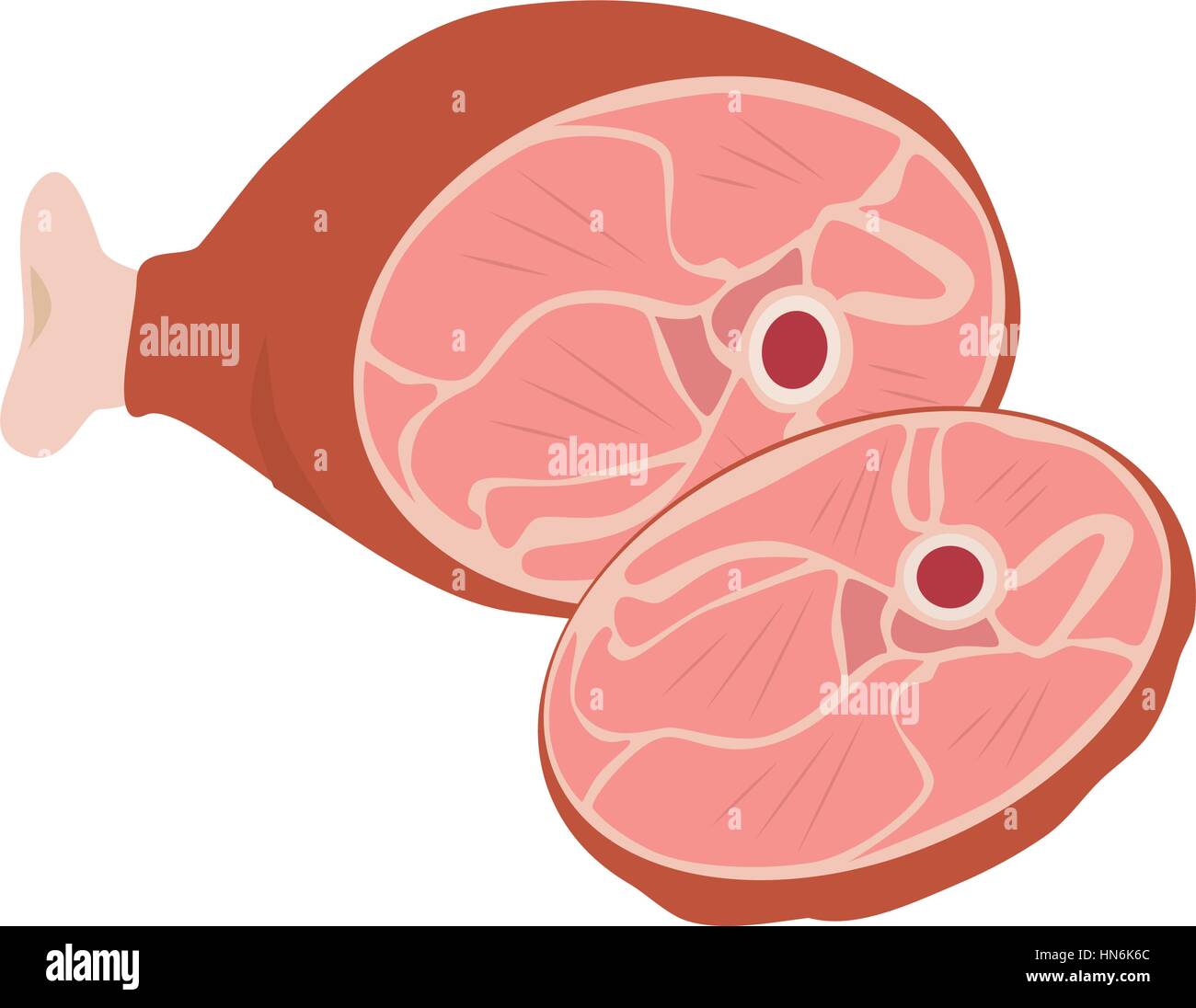 Ham pieces Stock Vector Images - Alamy