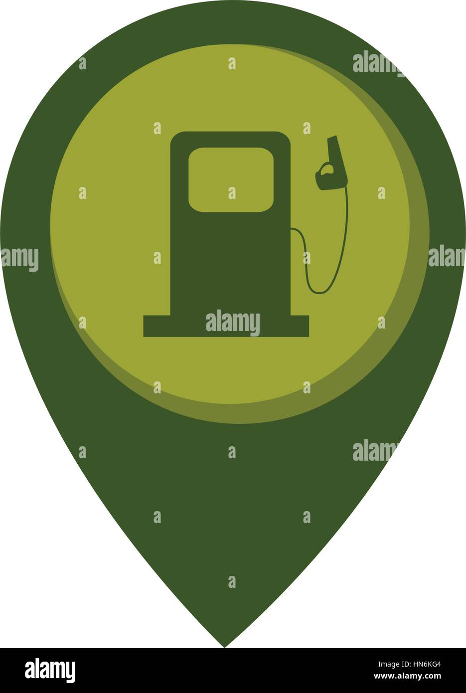 map pointer with circle interior with fuel station vector illustration ...