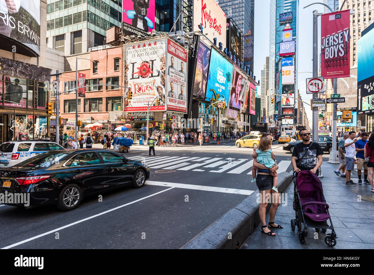 New York, USA - June 18, 2016: Times Square during the day with ...
