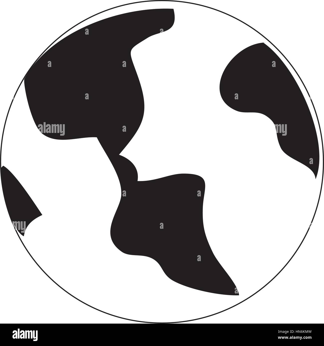 silhouette map of the world vector illustration Stock Vector Image ...