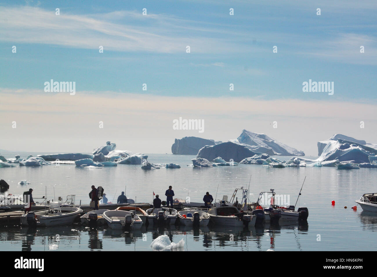 Preparing to go fishing, Saqqaq, Greenland Stock Photo - Alamy