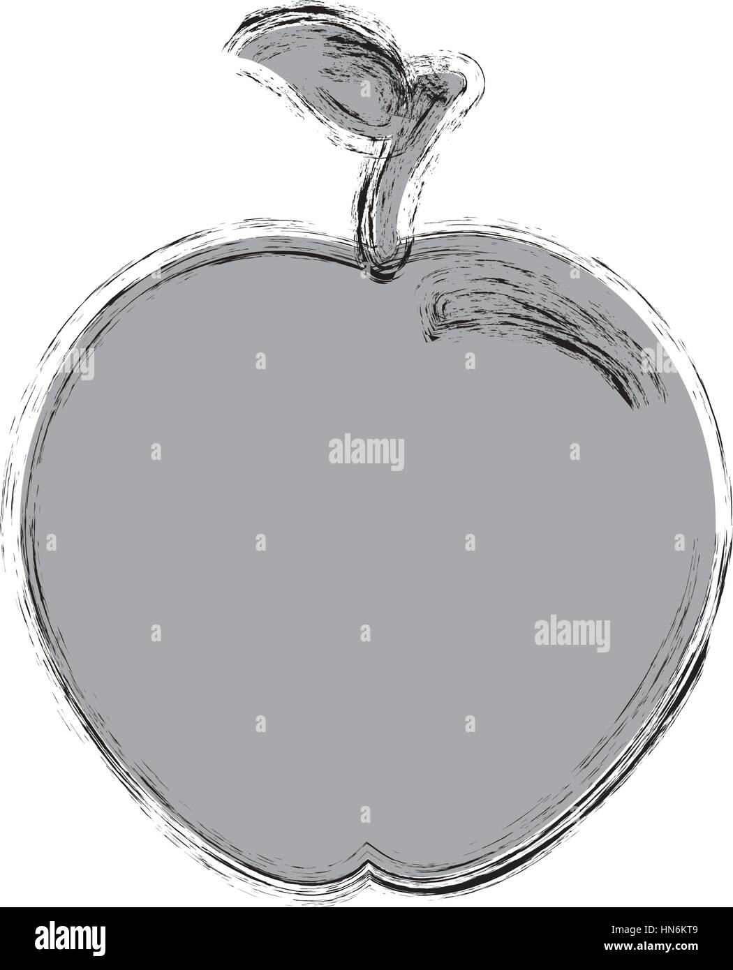 silhouette monochrome blurred apple fruit vector illustration Stock Vector Image & Art - Alamy