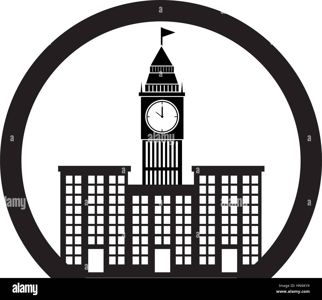 Elizabeth tower at night Stock Vector Images - Alamy