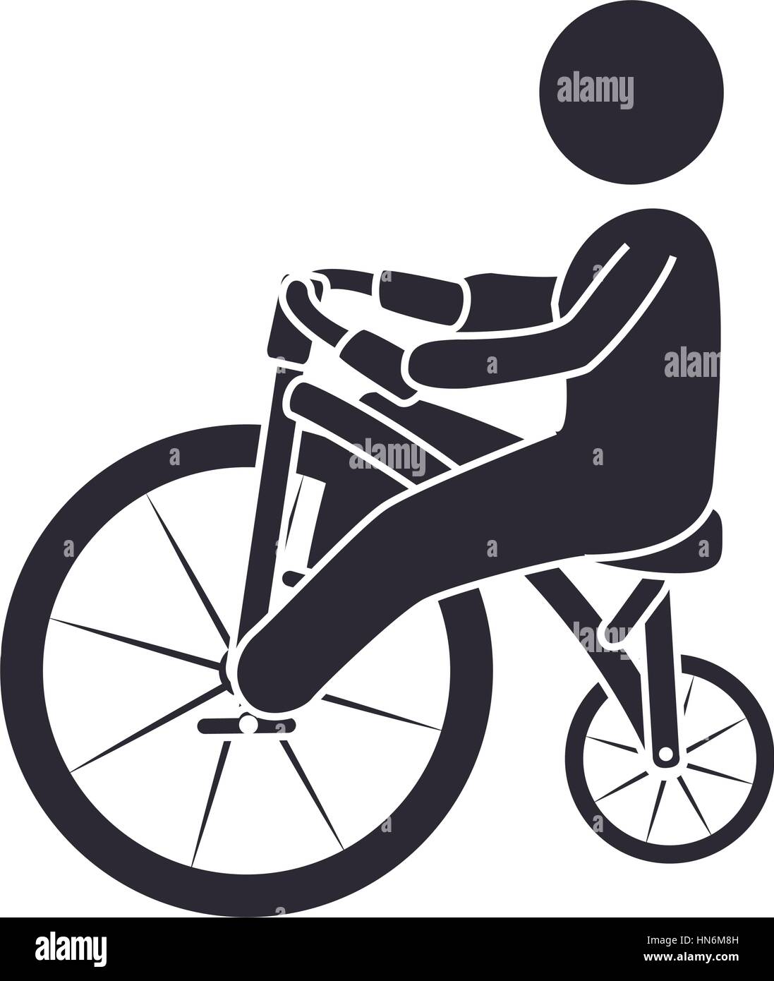 human figure riding bike vector illustration design Stock Vector Image ...