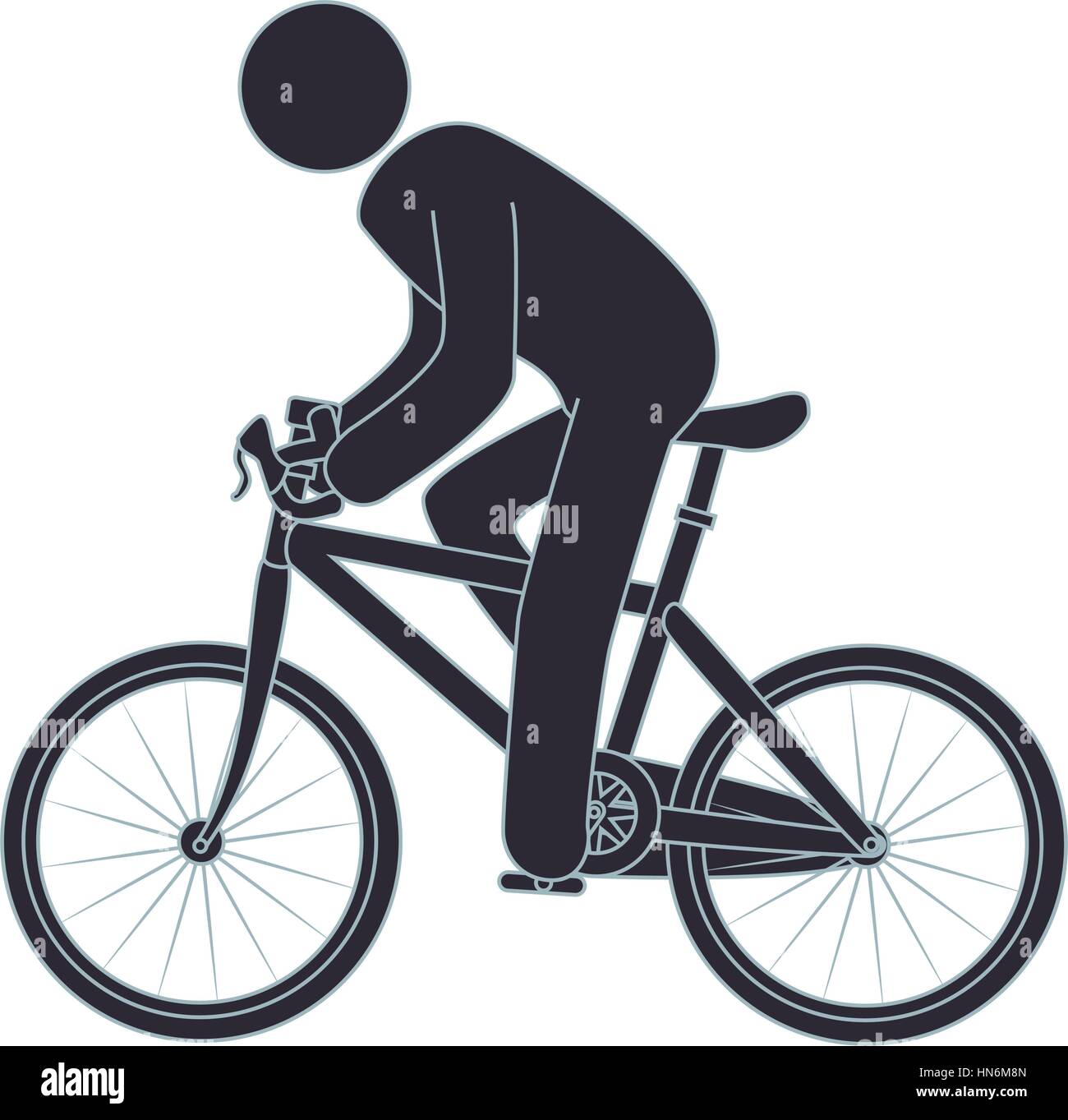 human figure riding bike vector illustration design Stock Vector Image ...