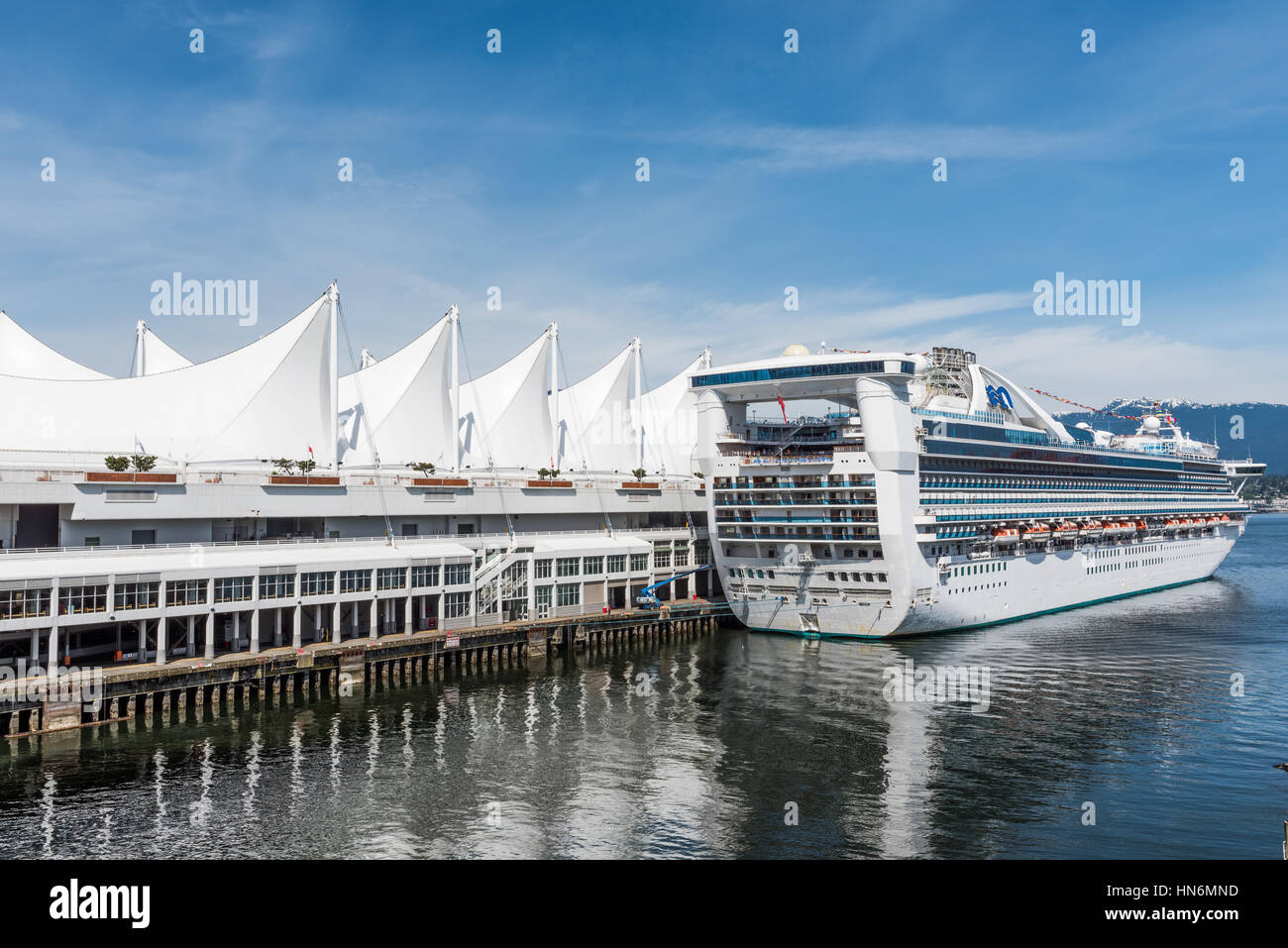 Vancouver, Canada - April 19, 2016: Star Princess cruise ship in city ...