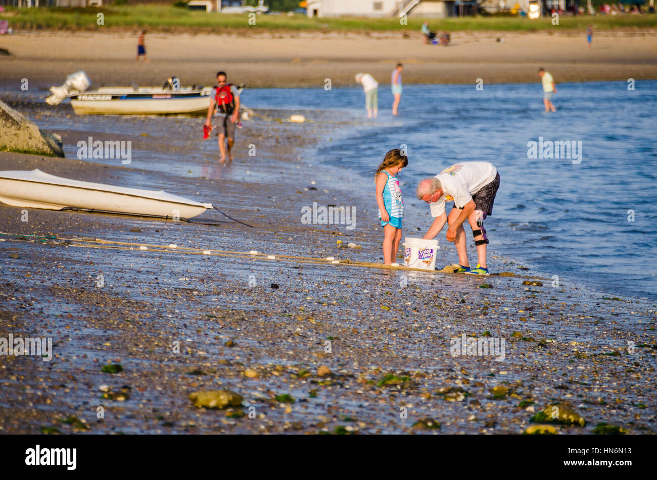 Grandpa and granddaughter fishing hi-res stock photography and images ...