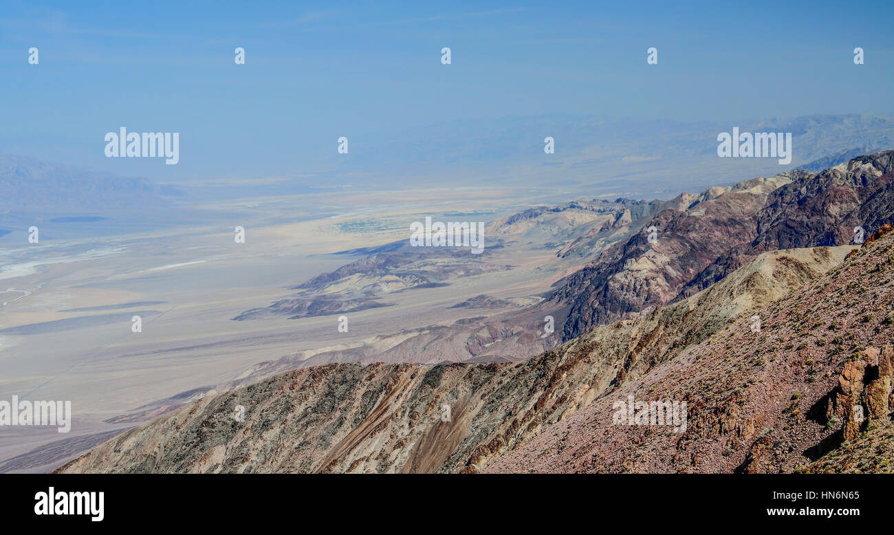Aerial panorama of Dante's view in Death Valley National Park desert ...