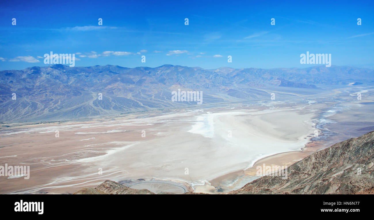 Aerial panorama of Dante's view in Death Valley National Park desert ...