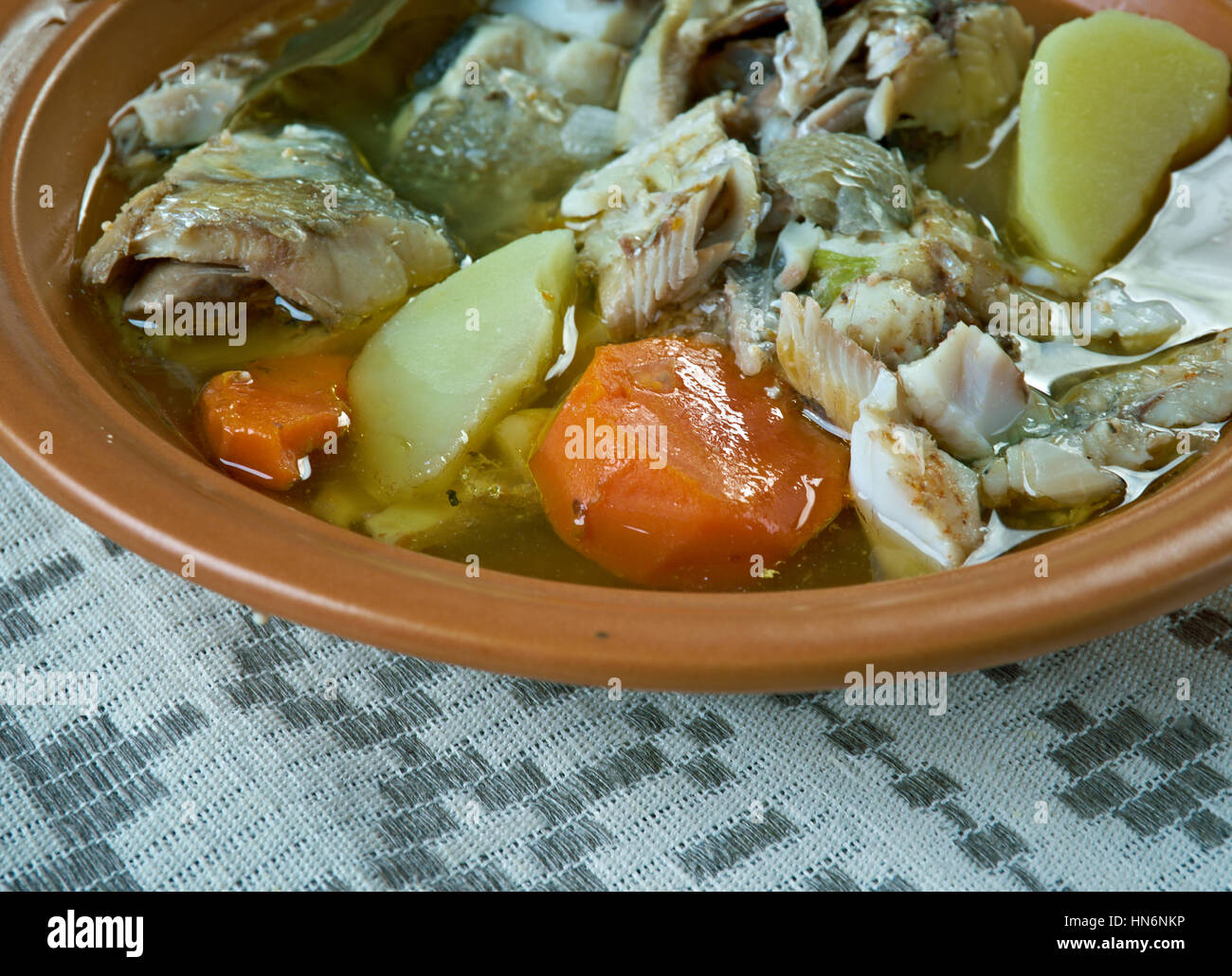 Siberian Fish soup with whitefish Stock Photo - Alamy