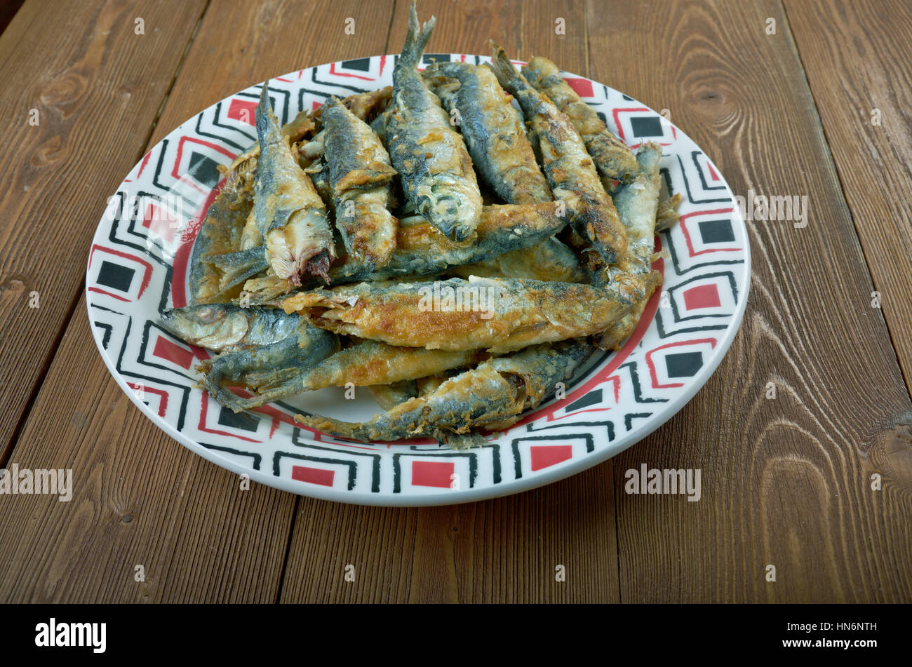 paistetut muikut Finnish dish of fried vendace in oil Stock Photo - Alamy