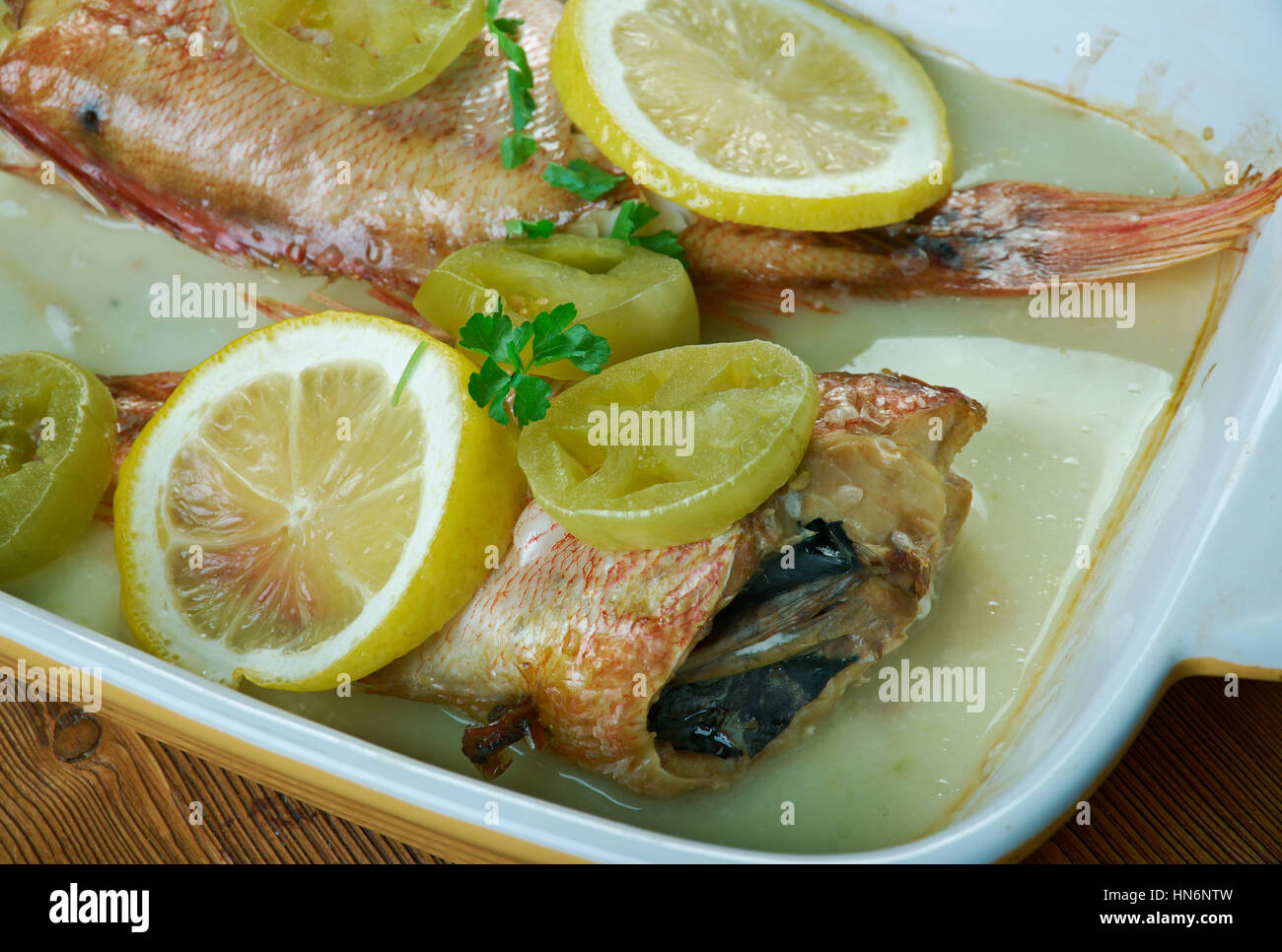 Kalluun Duban - Somali spicy baked fish.African cuisine Stock Photo - Alamy