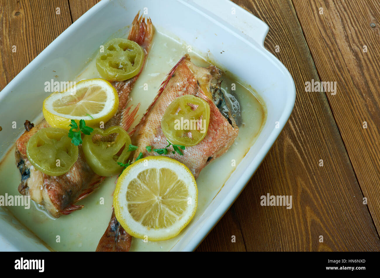 Kalluun Duban - Somali spicy baked fish.African cuisine Stock Photo - Alamy
