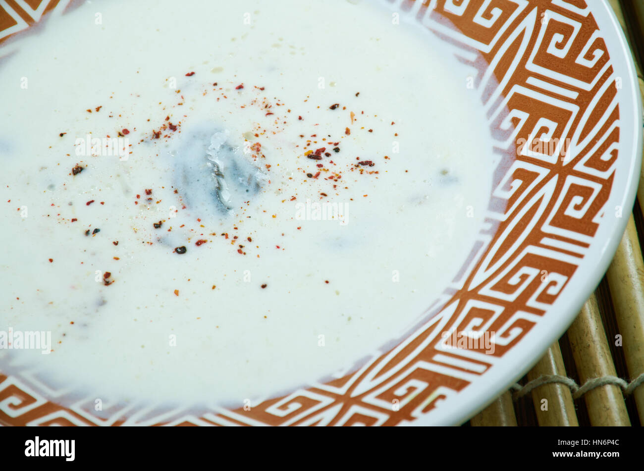 Sutlu Mantar Chorbası Tarifi - Turkish mushroom soup Stock Photo - Alamy