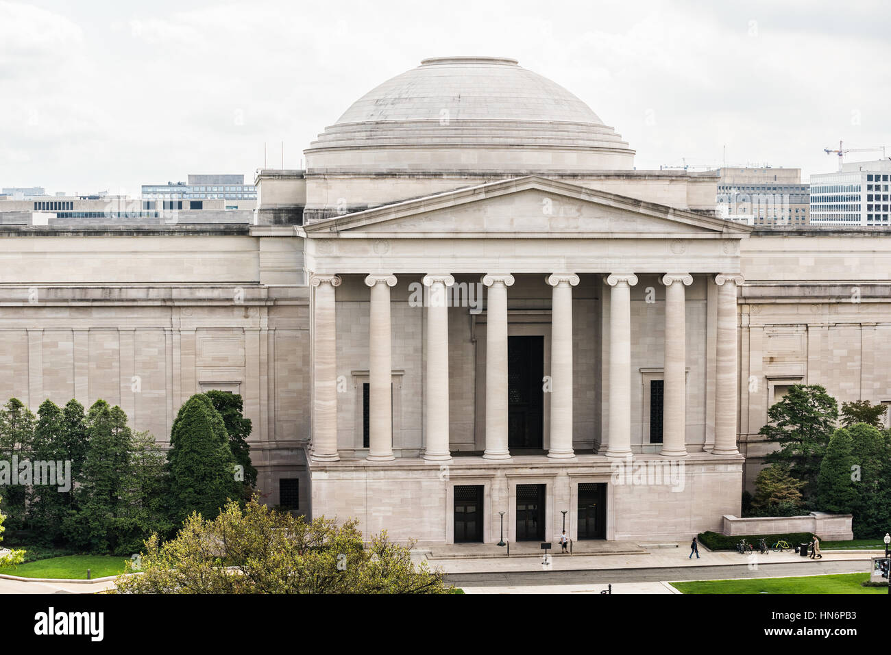 Washington DC, USA - October 2, 2016: Aerial view of National Archives ...