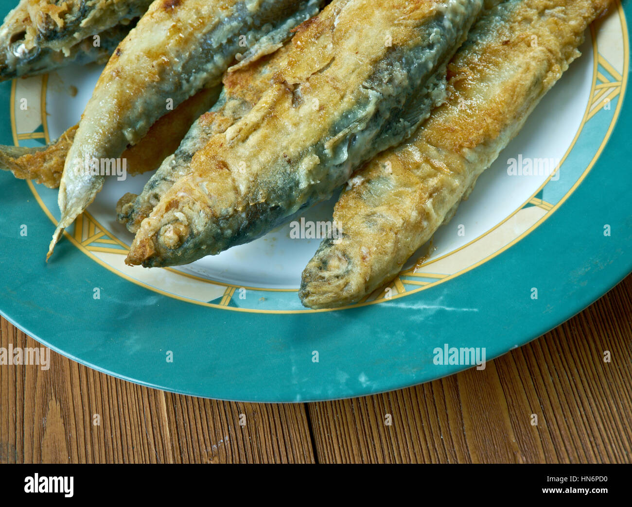 friteeratut muikut - Finnish Fried whitefish Stock Photo - Alamy