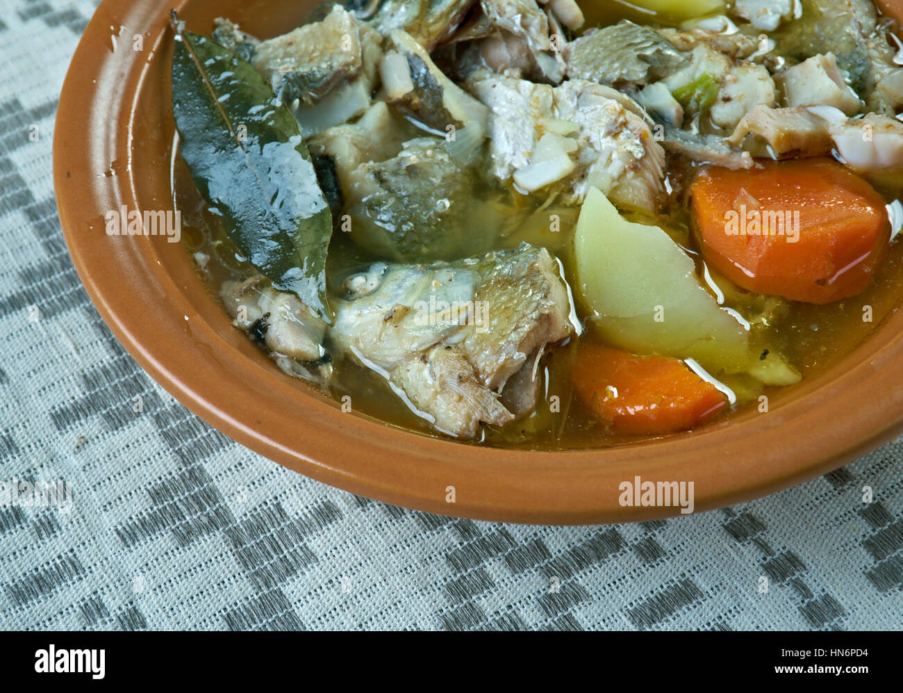 Siberian Fish soup with whitefish Stock Photo - Alamy
