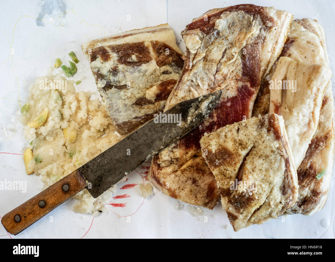 Pork salo hi-res stock photography and images - Alamy