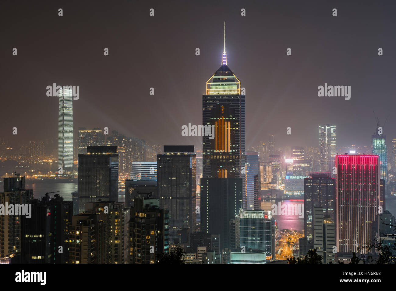 Hong kong skyline aerial skyscrapers hi-res stock photography and ...