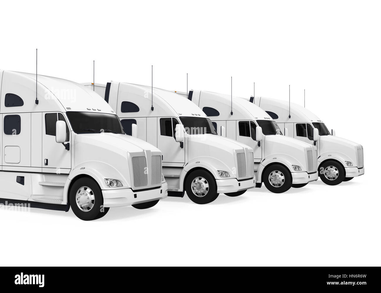 Fleet of Freight Transportation Isolated Stock Photo - Alamy