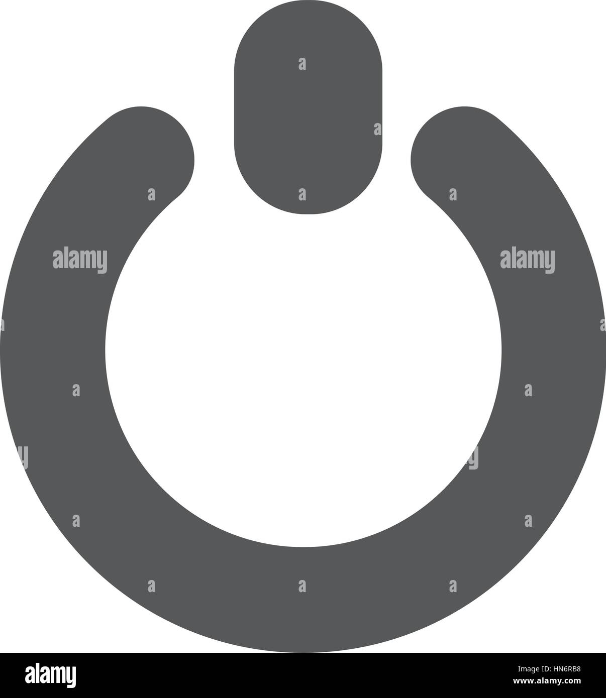 Vector shut down icon. Black icon. Modern flat design vector ...