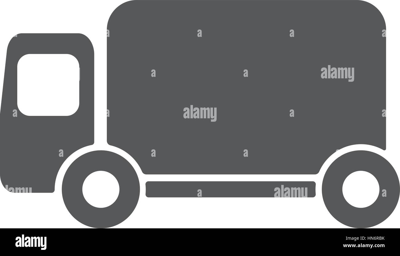 Truck icon vector. Delivery van, service concept, Minimalistic sign ...