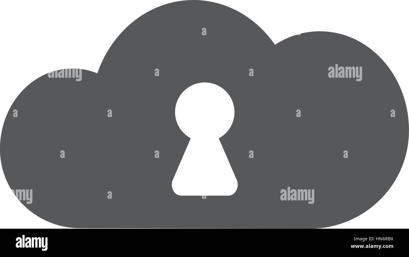 Vector cloud security icon. Secure connection. Premium quality graphic ...