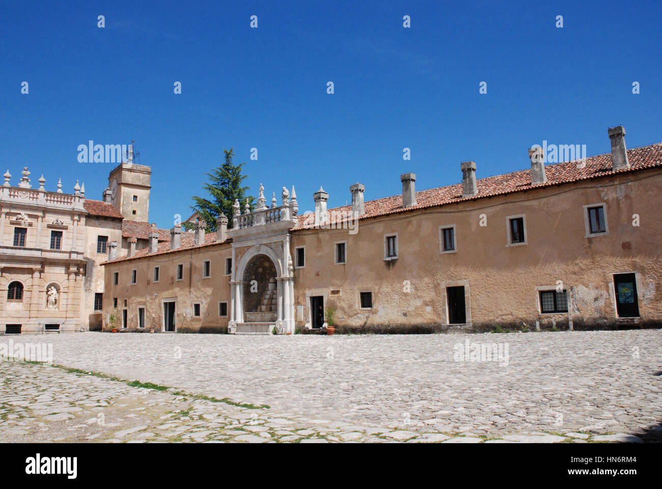 Perspective of the Padula Charterhouse. Campania. Italy Stock Photo - Alamy