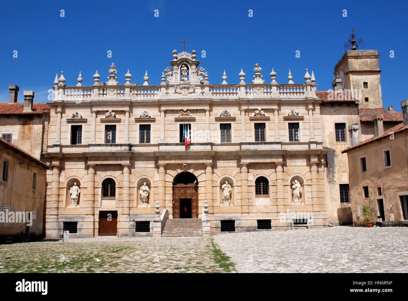 Perspective of the Padula Charterhouse. Campania. Italy Stock Photo - Alamy
