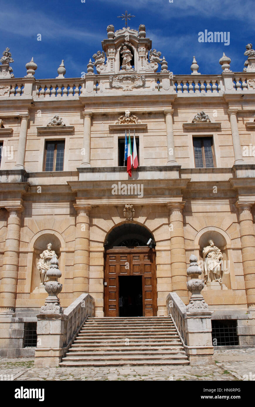 Perspective of the Padula Charterhouse. Campania. Italy Stock Photo - Alamy