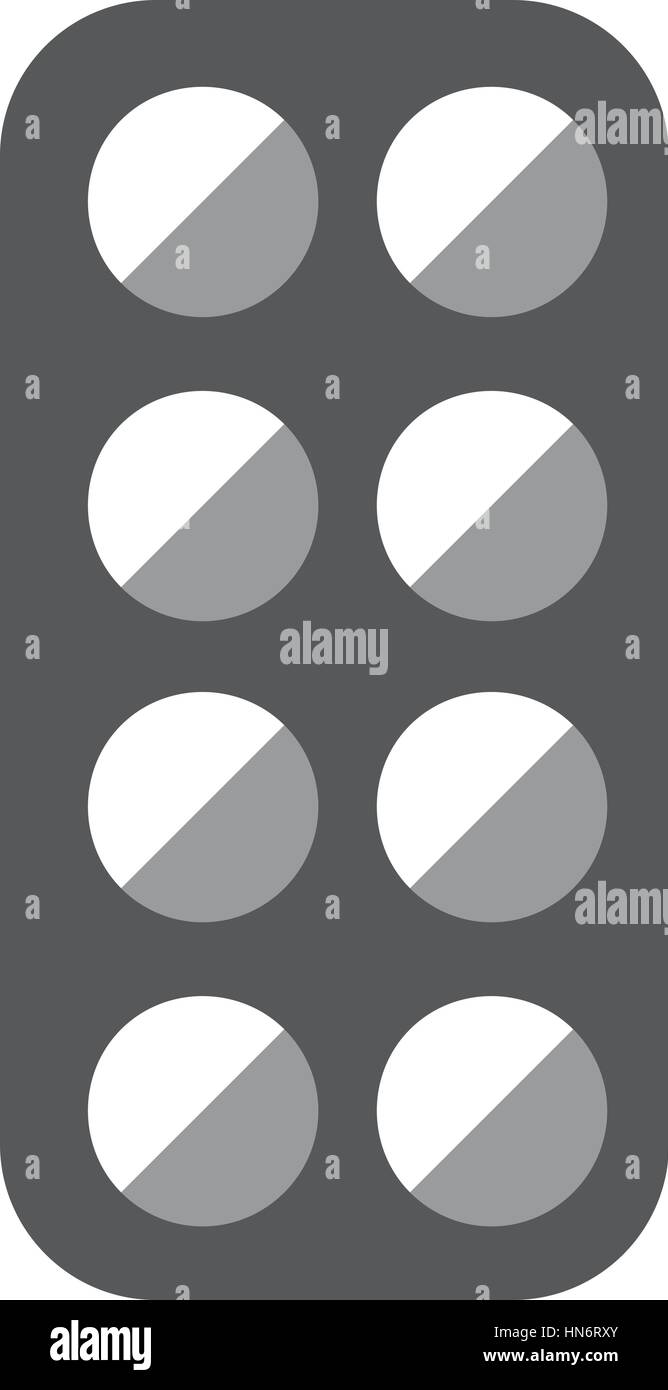 Medical Pill Box Gray Vector illustration Icon On White Background ...