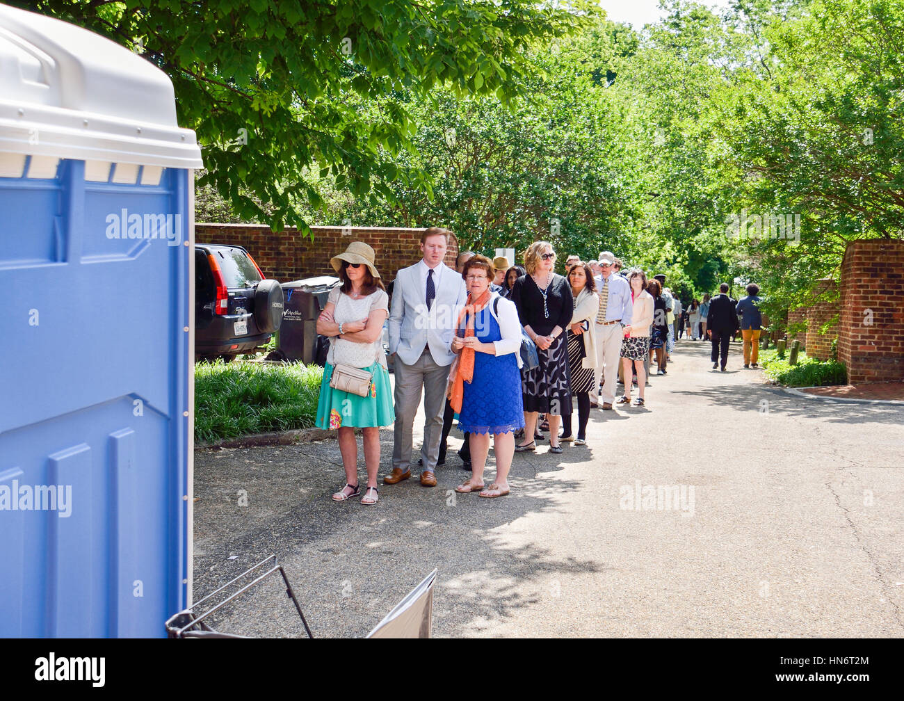 Porta potty line hi-res stock photography and images - Alamy