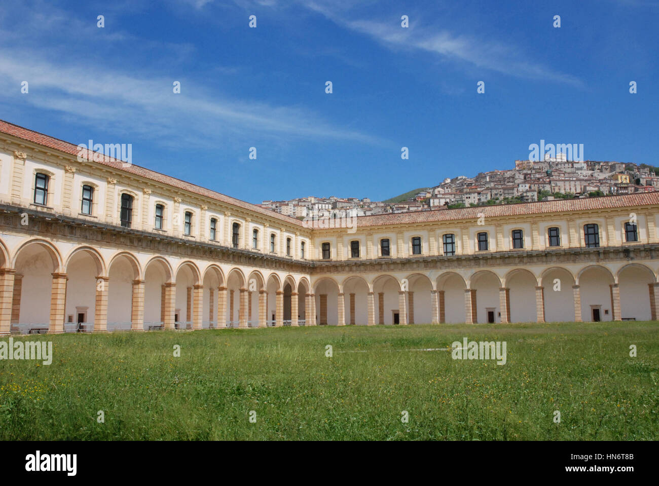 Perspective of the Padula Charterhouse. Campania. Italy Stock Photo - Alamy