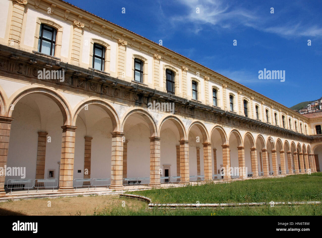 Perspective of the Padula Charterhouse. Campania. Italy Stock Photo - Alamy