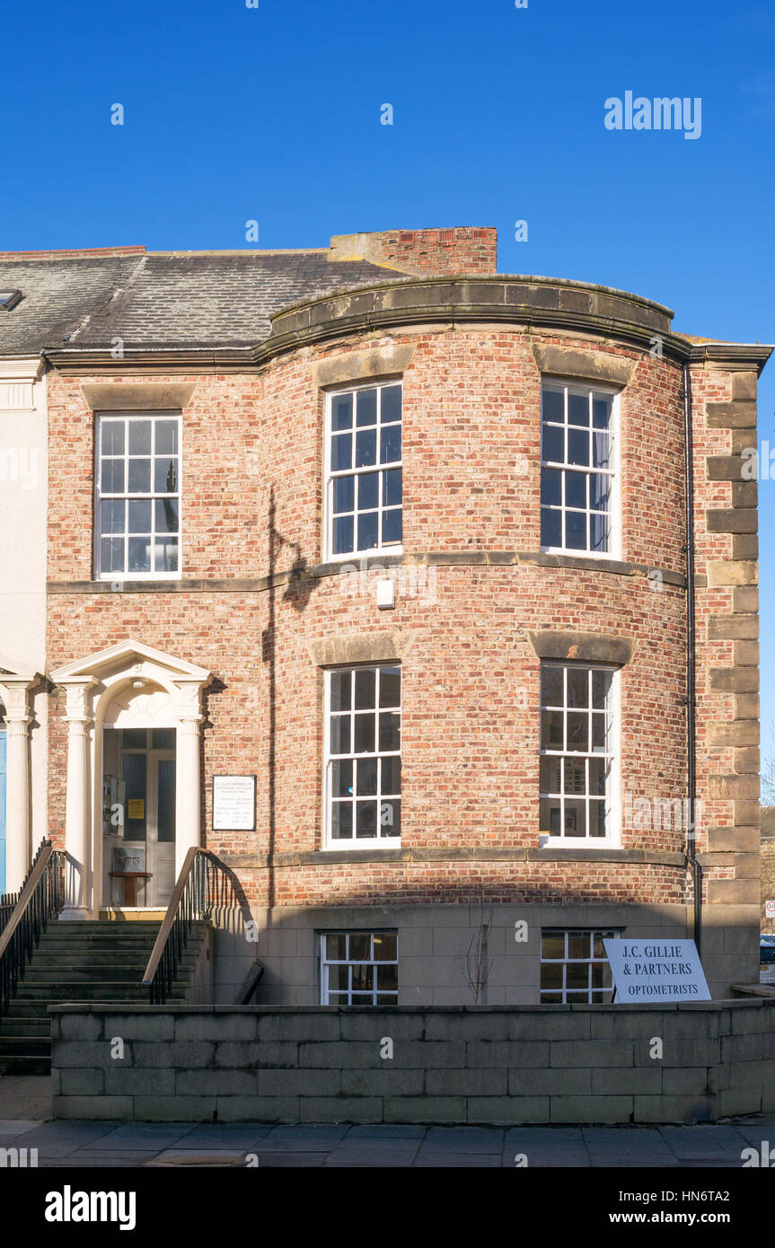 Bow fronted Georgian town house, now opticians, 5 Northumberland Square ...