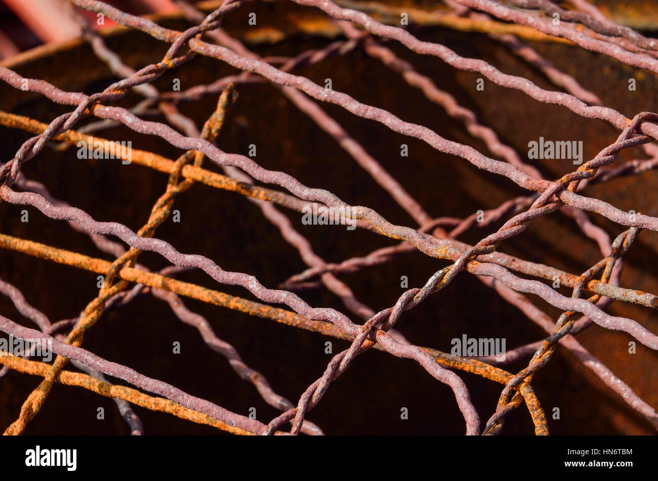 Background of rusty wires macro closeup Stock Photo - Alamy