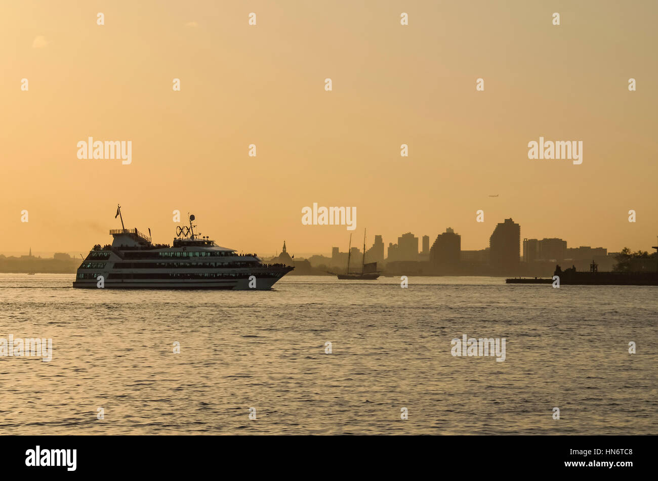 New York, USA - May 10, 2015: Hornblower Infinity passenger ship on ...
