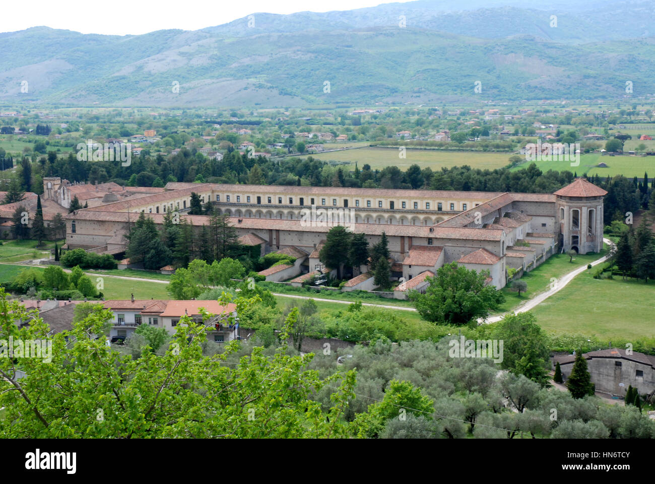 Perspective of the Padula Charterhouse. Campania. Italy Stock Photo - Alamy