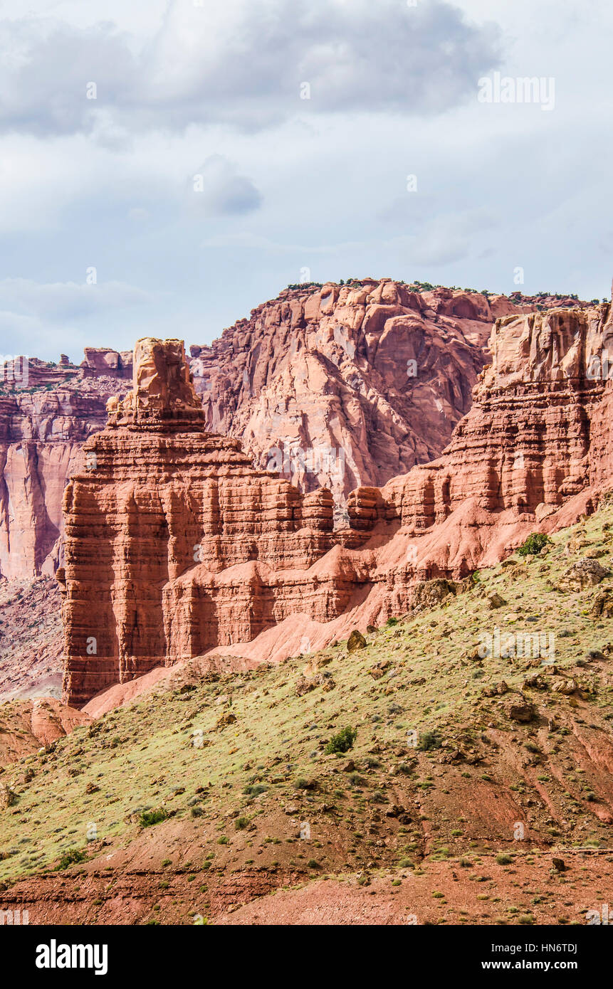 Red rock canyons in Capitol Reef National Park in Utah, USA Stock Photo ...