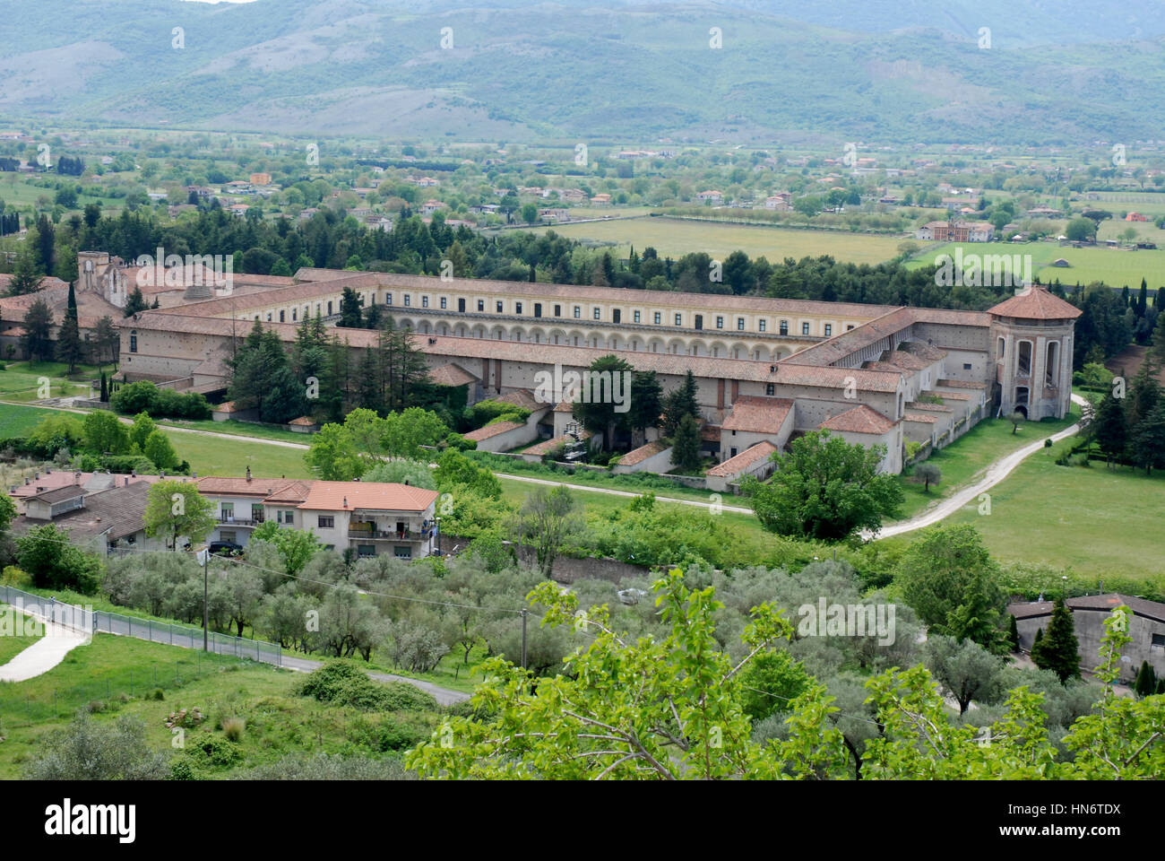 Perspective of the Padula Charterhouse. Campania. Italy Stock Photo - Alamy
